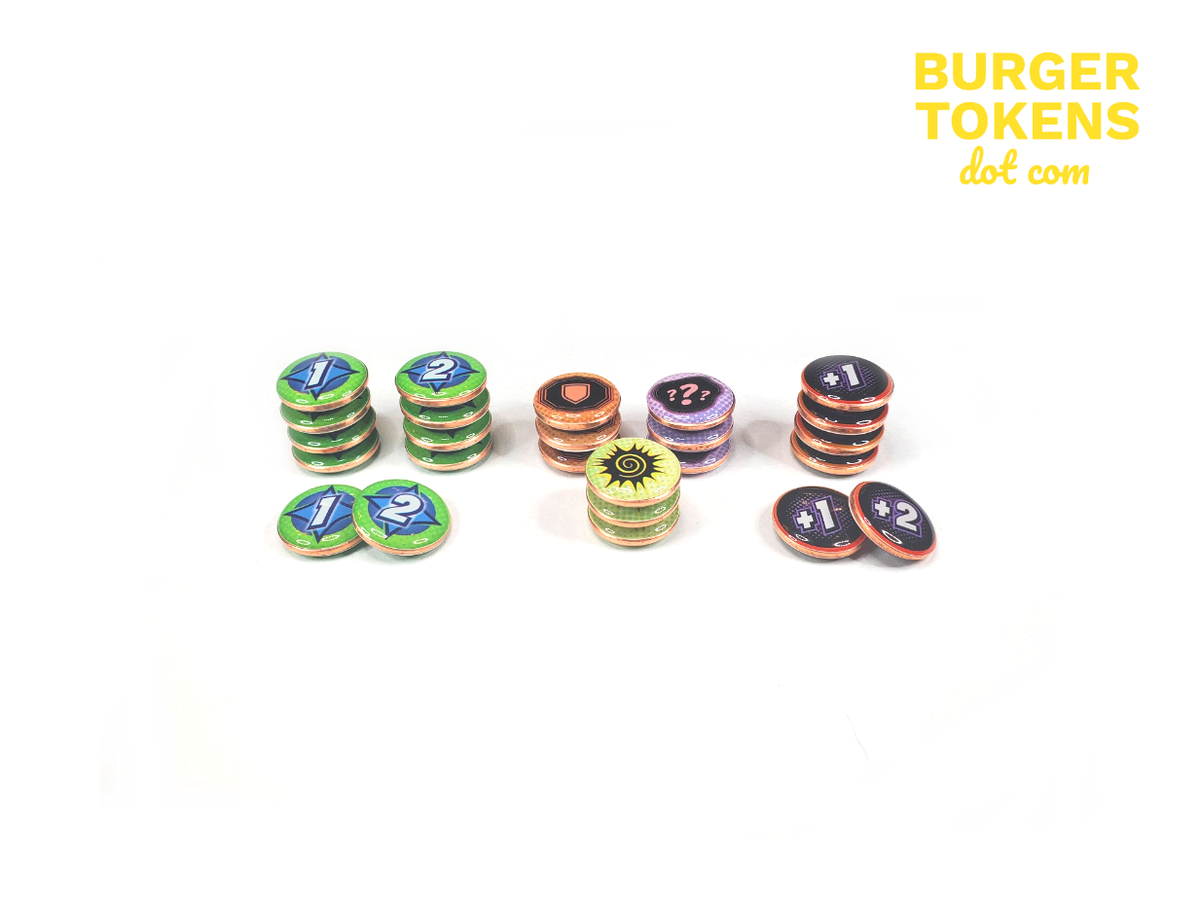 Burger Tokens: Premium Marvel Champions LCG Tokens (upgrade set)