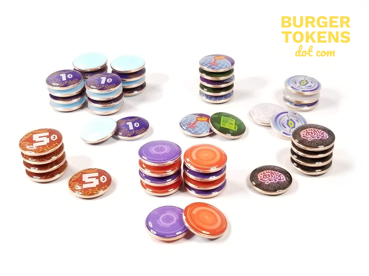 Burger Tokens: Premium Netrunner LCG Tokens