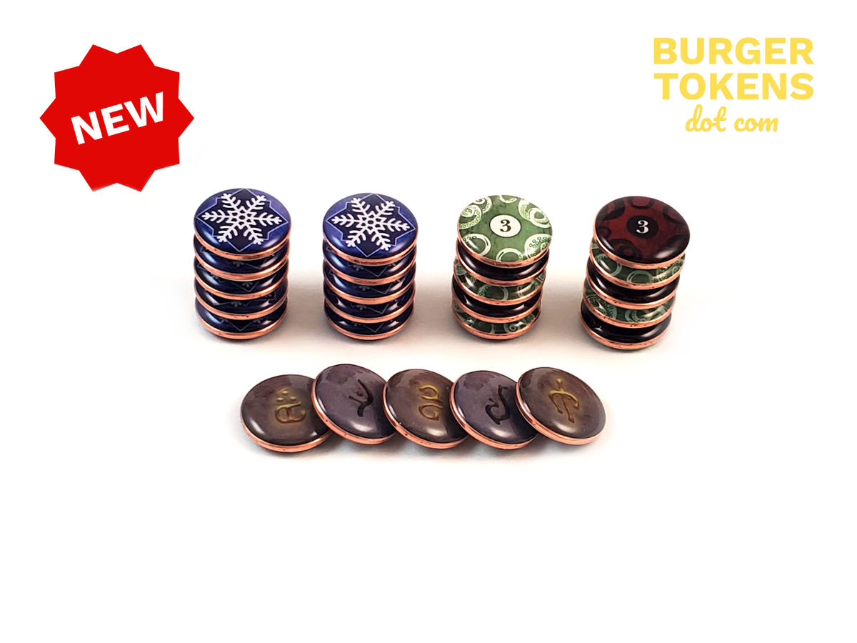 Burger Tokens: Premium Arkham Horror Edge of the Earth Tokens