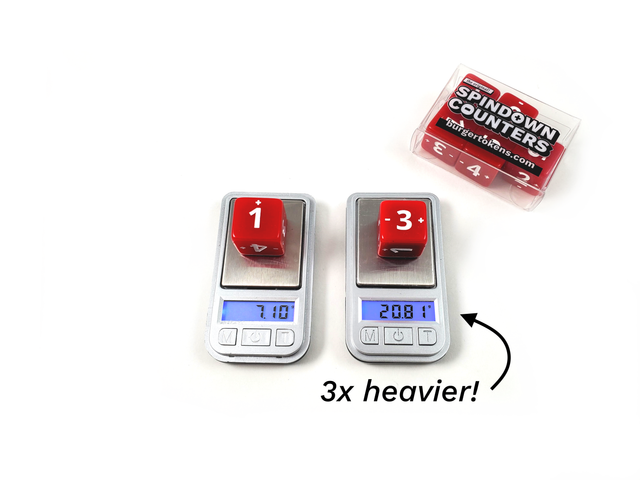 Spindown Counters (d6 dice) – Burger Tokens
