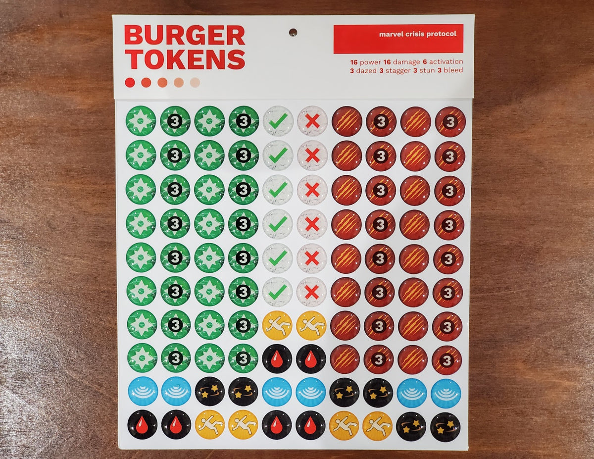 Burger Tokens: Premium Marvel Crisis Protocol Tokens