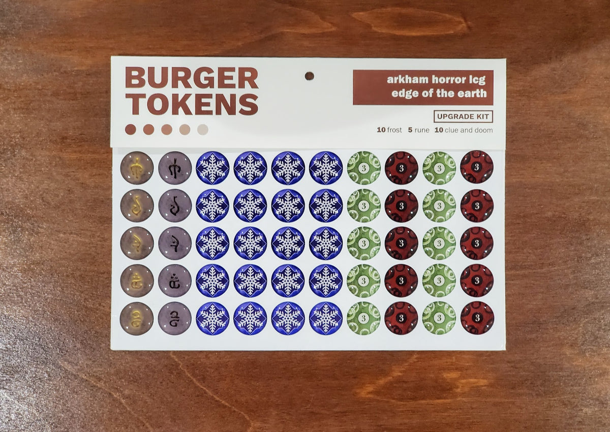 Burger Tokens: Premium Arkham Horror Edge of the Earth Tokens
